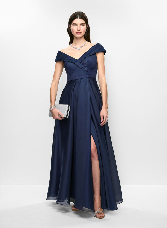 Front Slit Evening Dress