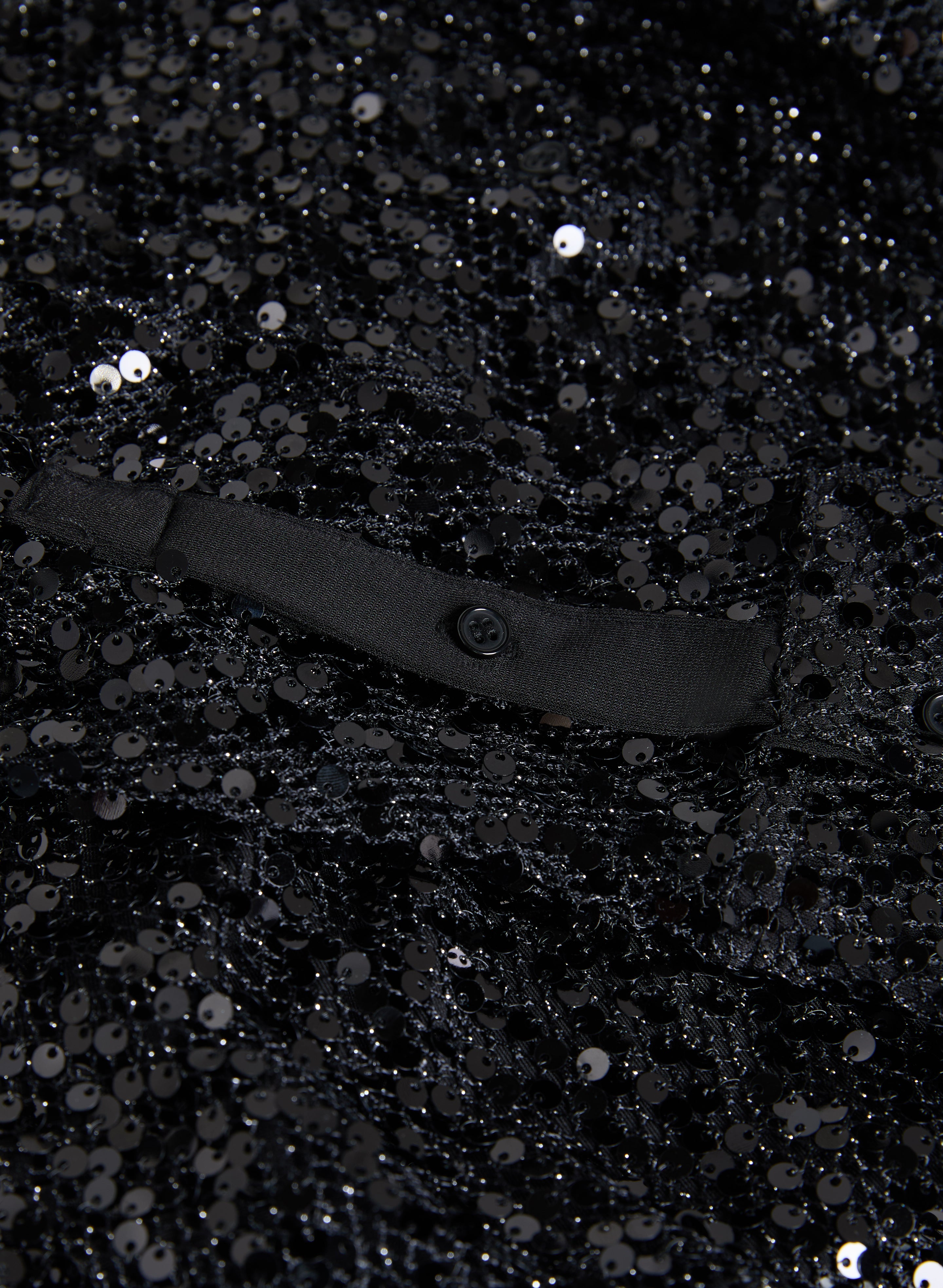 Sequined Button-Down Top