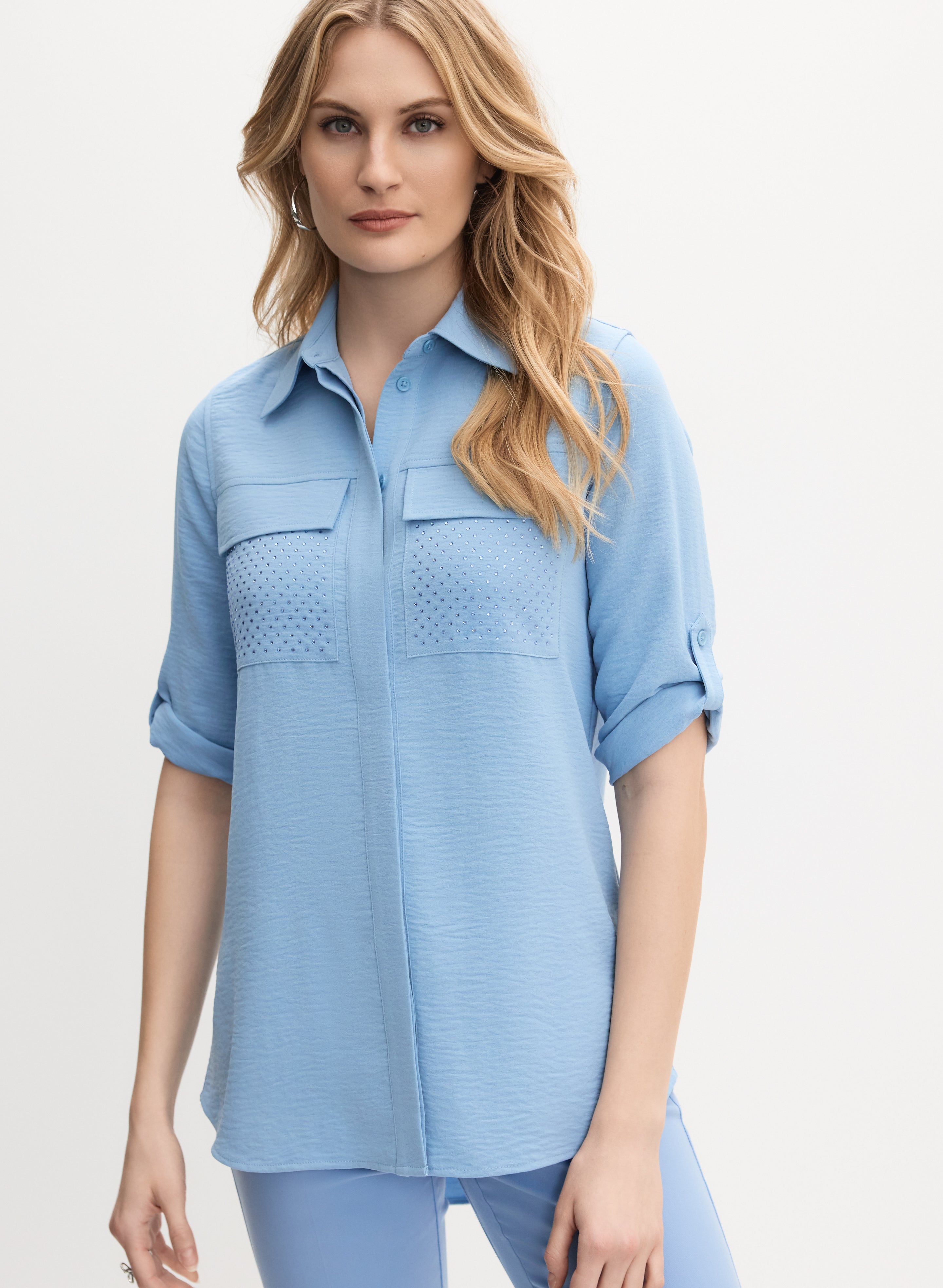 Utility Button-Up Blouse