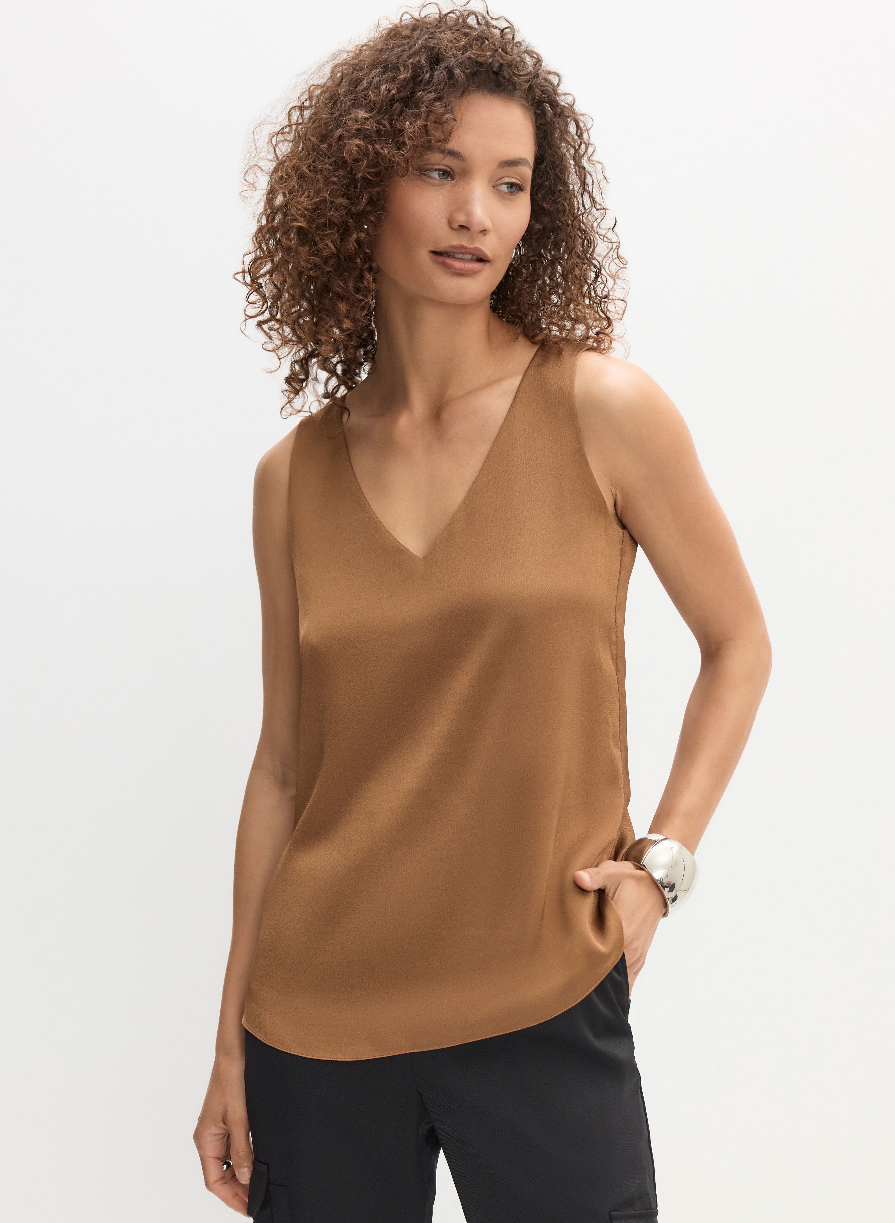 Satin tank tops store