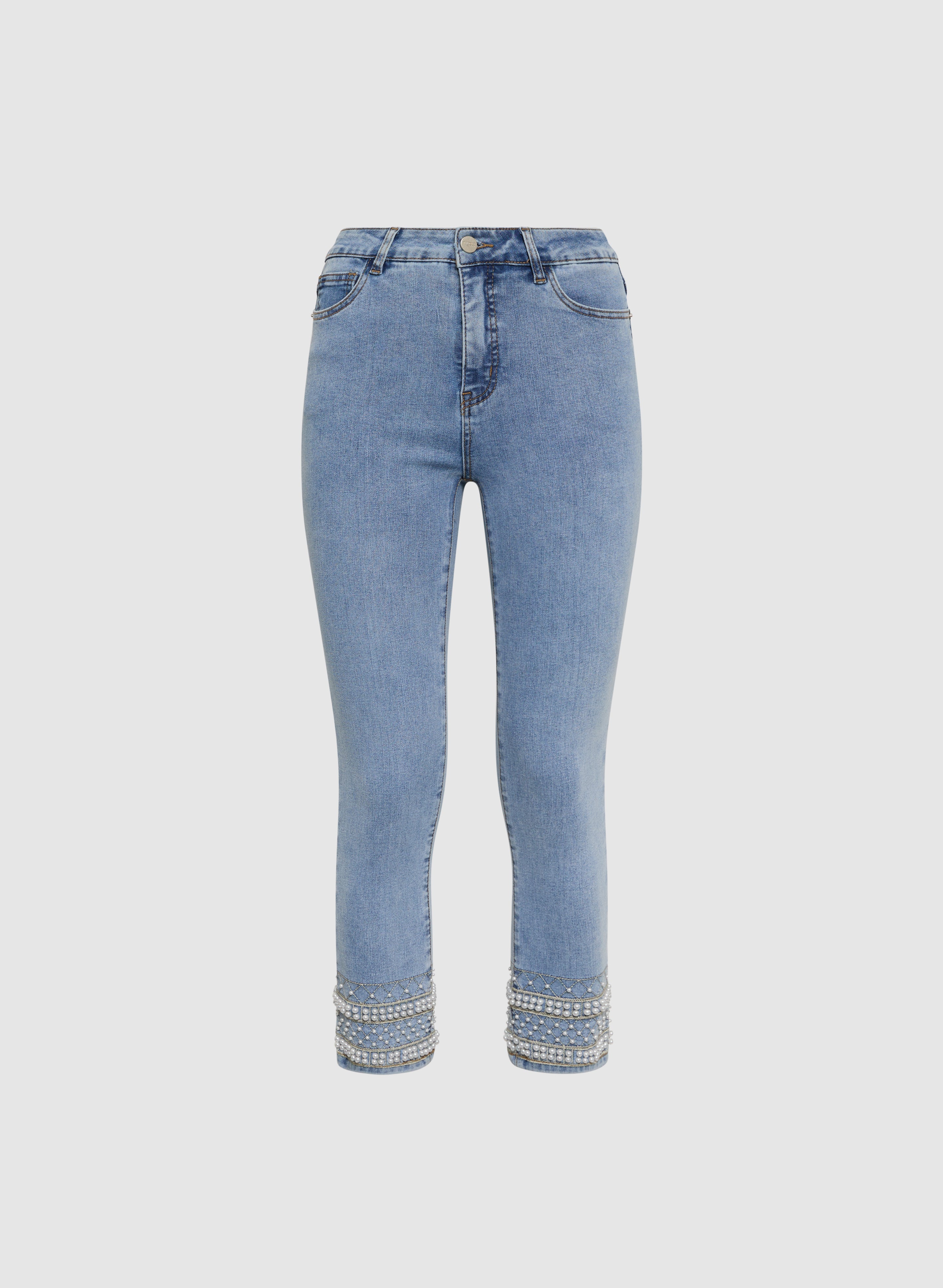 Embellished Hem Capris