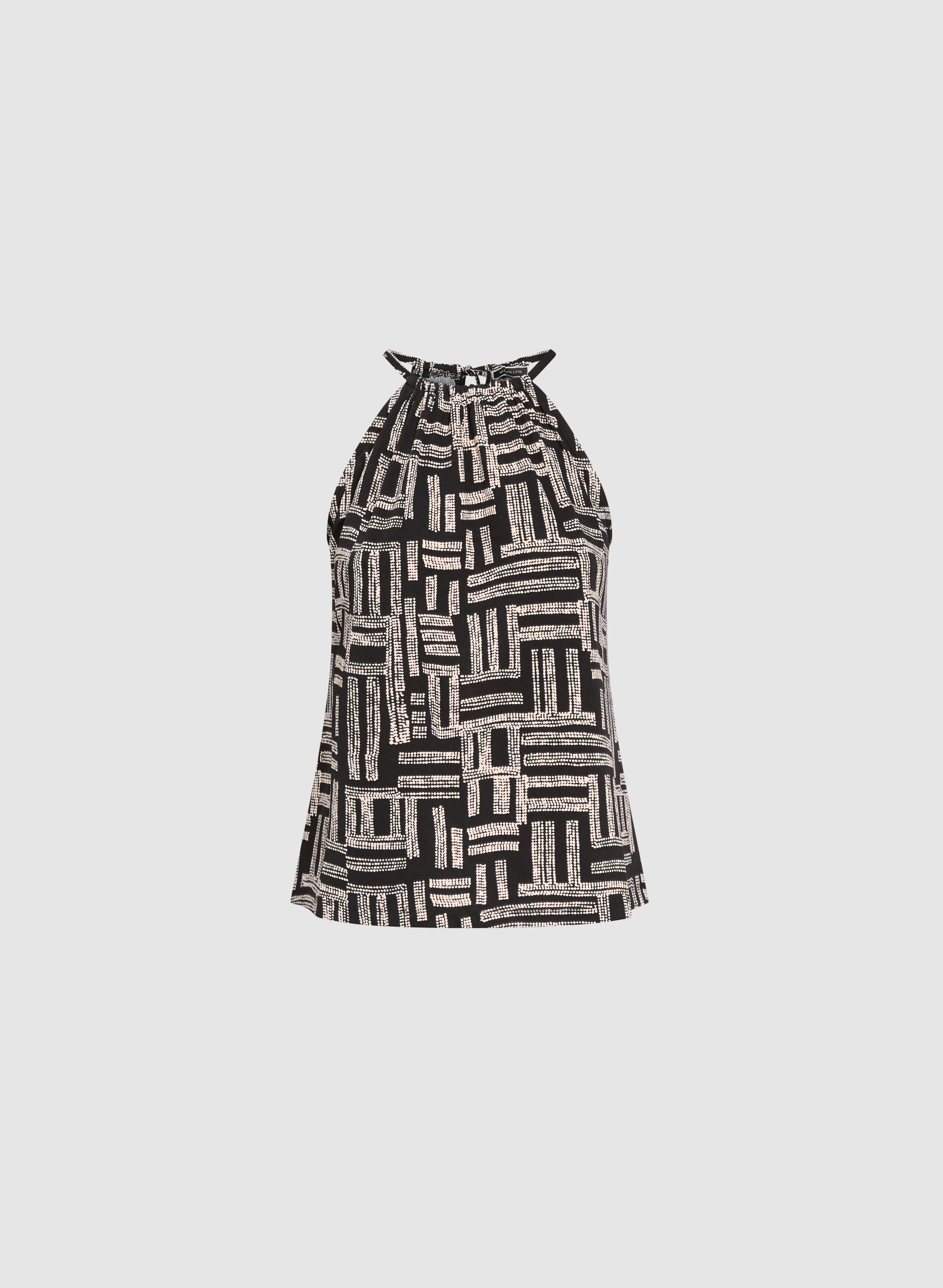Sleeveless Geometric Print Top