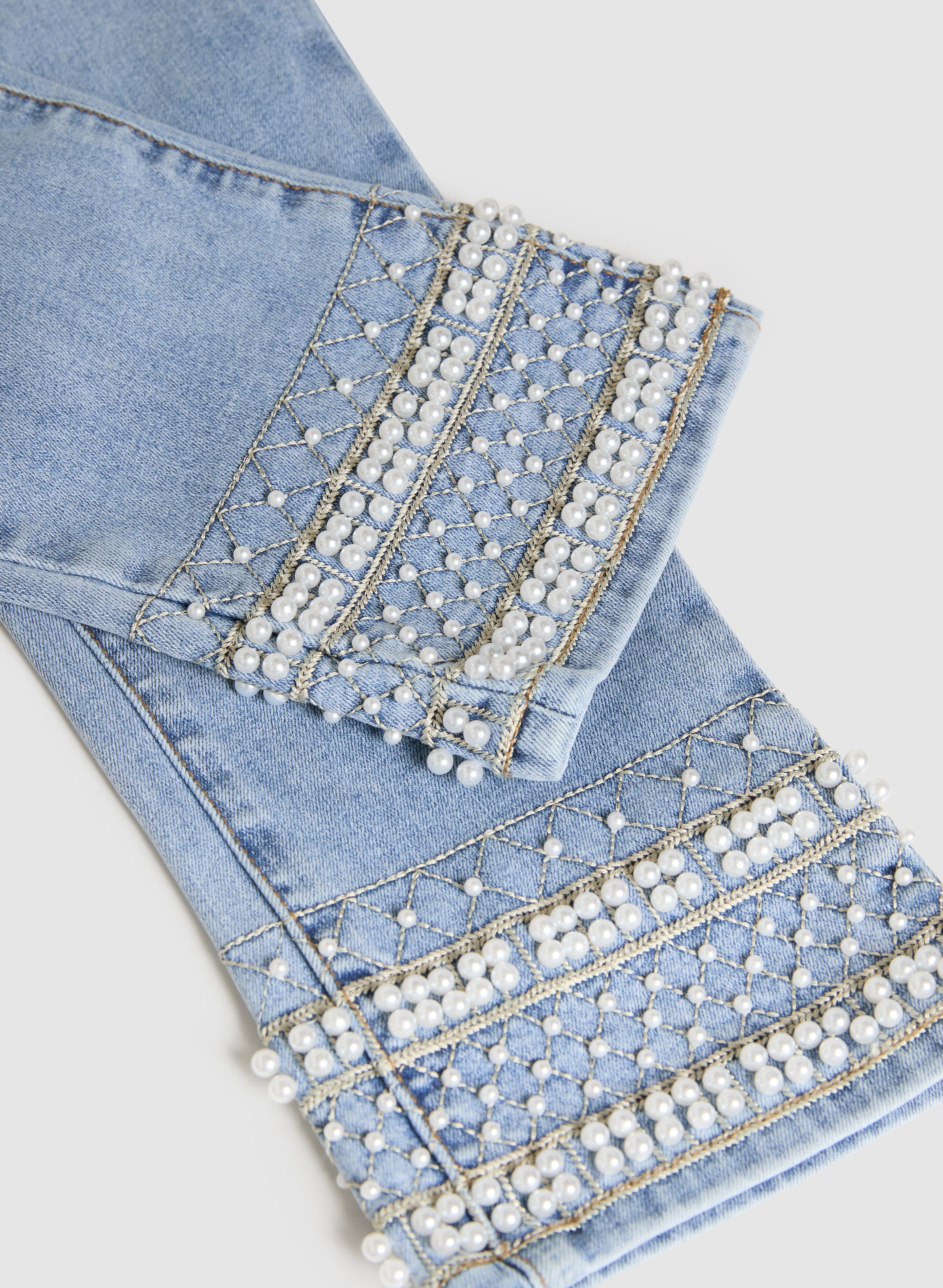 Embellished Hem Capris